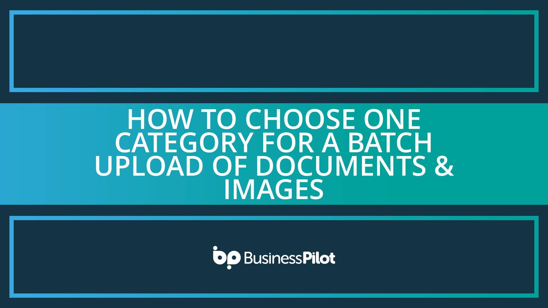 How To Choose One Category for a Batch Upload | Business Pilot