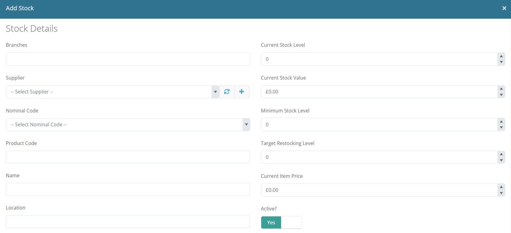 Stock Management in CRM for installers