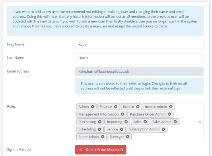 Account Delinking, SMS Tracking and more - Business Pilot